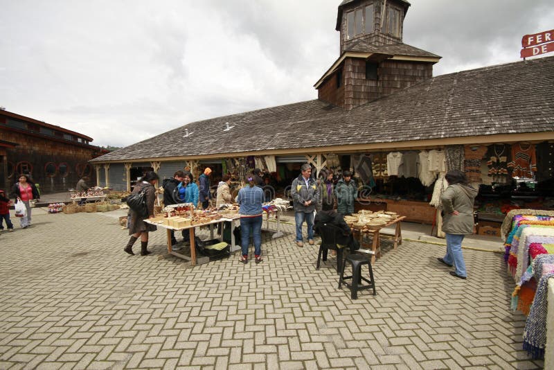 Chiloe Chile - Feria Artesenal Editorial Stock Image - Image of eating ...