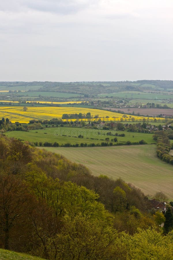 Chilterns Landscape. View from Whiteleaf, Princess Risborough Stock ...