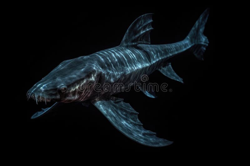 Chimaera Ghost Shark Gliding Gracefully in the Darkness Stock ...