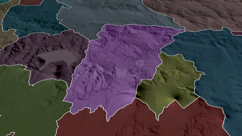 Chimaltenango, Guatemala - Highlighted. Administrative Stock ...
