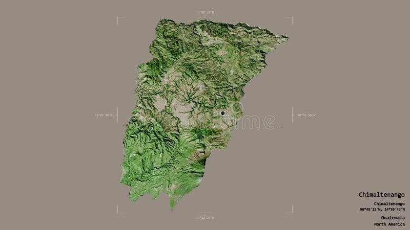 Chimaltenango, Guatemala - Highlighted with Capital. Physical Stock ...
