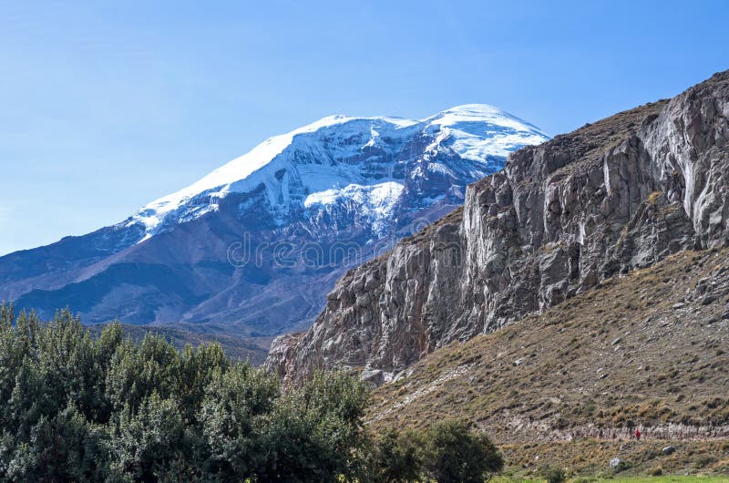 Chimborazo volcano stock photo. Image of grass, daytime - 43690228