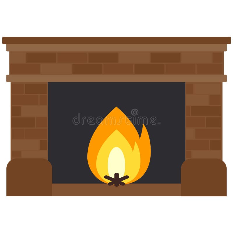 Chimenea Plana De Caricatura Ilustración del Vector - Ilustración de ...