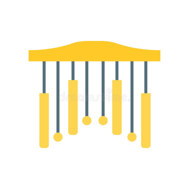 Wind Chime Silhouette stock vector. Illustration of melody - 8242982