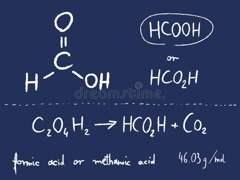 Chimie d'acide formique illustration de vecteur. Illustration du ...