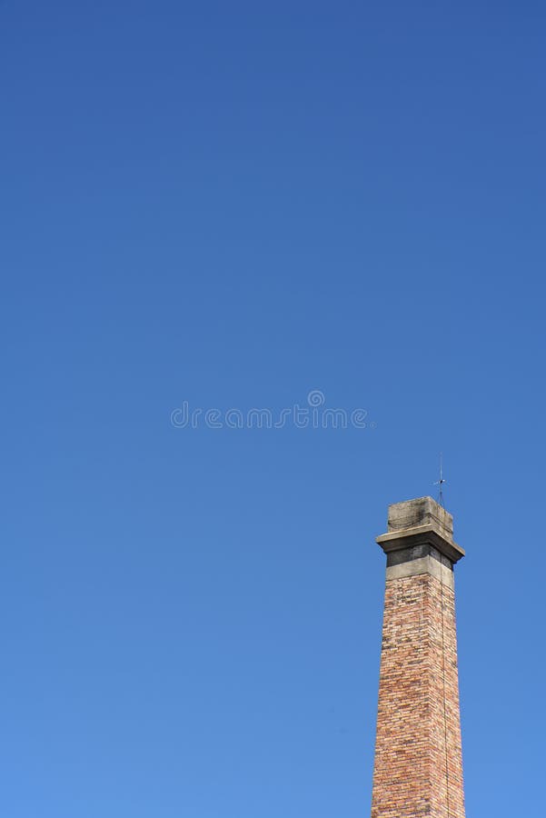 Chimney with blue sky. stock photo. Image of home, brick - 70057600