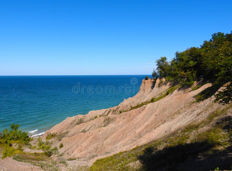 NYS Chimney Bluff Ancient Cliff Shoreline on Lake Ontario Stock Photo ...