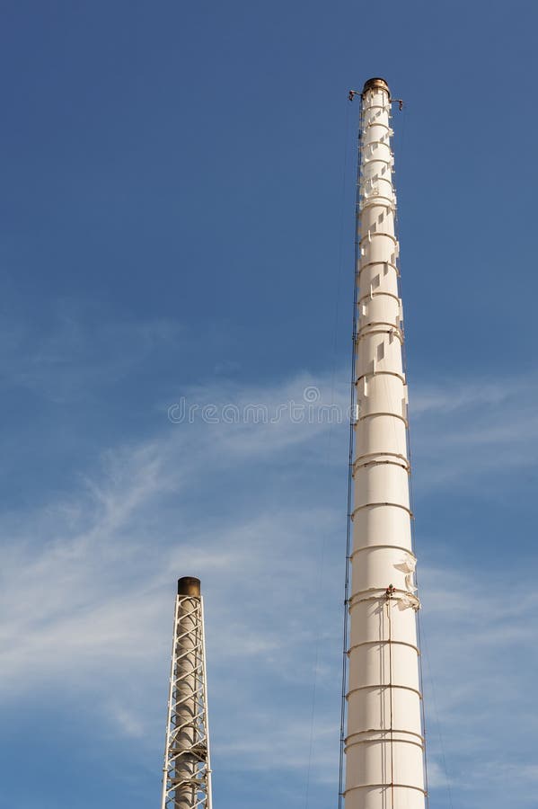 Chimney of Chemical Factory Stock Photo - Image of plant, flammable ...