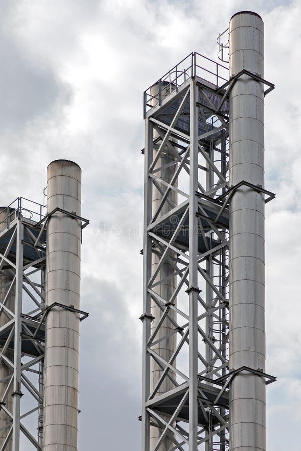 Chimney stock image. Image of station, structure, metal - 151296871