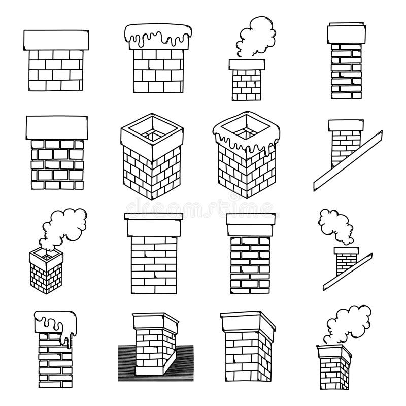 Chimney Drawing Vector Illustration Clip Art Stock Illustration ...