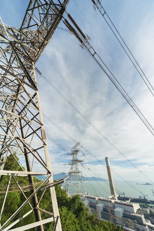 Power plant stock photo. Image of petrochemical, pylon - 164895738