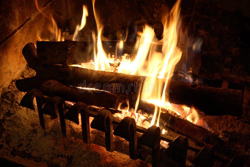 Chimney fire stock image. Image of fireplace, wood, fire - 70668999