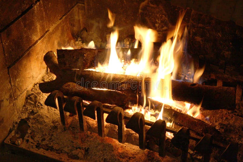 Chimney fire stock image. Image of burning, heat, warm - 70671173