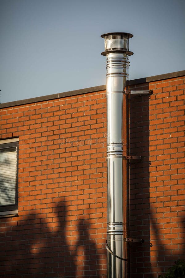 A chimney stock image. Image of chimney, instal, construction - 55476483