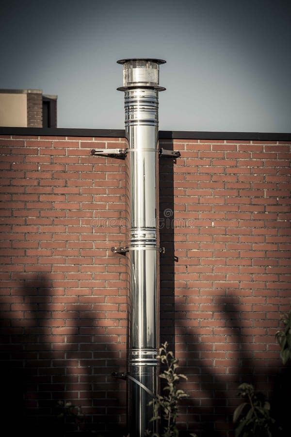A chimney stock photo. Image of heat, pipes, pipe, burning - 55476486