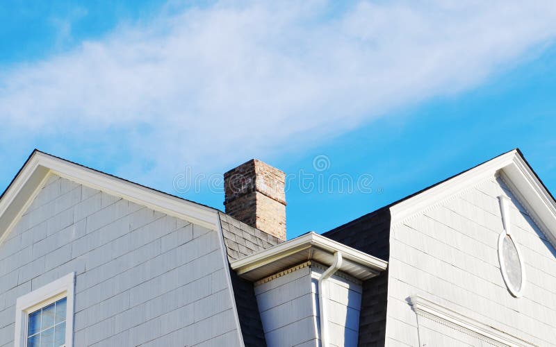 Chimney on the roof stock image. Image of furnace, construction - 29171183