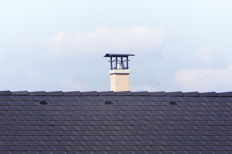 Chimney on the roof stock photo. Image of chimney, color - 54026446