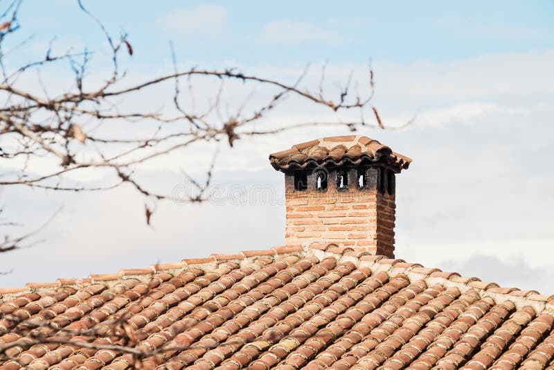 Chimney on the Roof of the Old Church Stock Photo - Image of christian ...