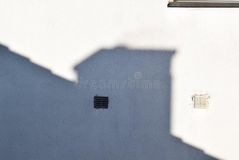 Chimney Shadow on a White Wall Stock Photo - Image of oven, drawing ...