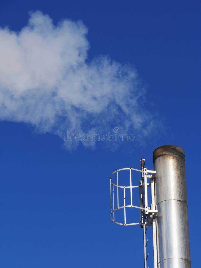 Chimney smoke blue sky stock image. Image of industrial - 76462607