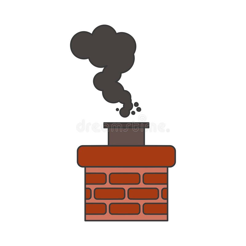 Chimney Smoke Icon Vector stock vector. Illustration of icon - 315612178