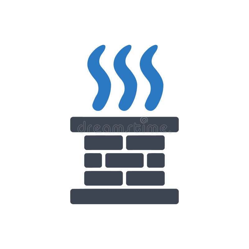 Chimney Smoke Icon stock vector. Illustration of home - 361728584