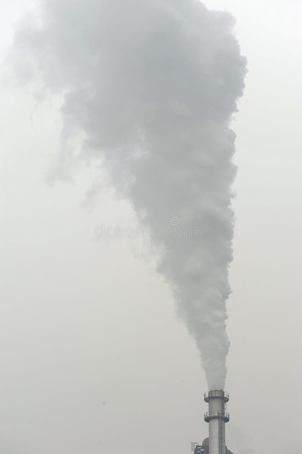 Chimney and Smoke Pollution Stock Image - Image of environmental ...