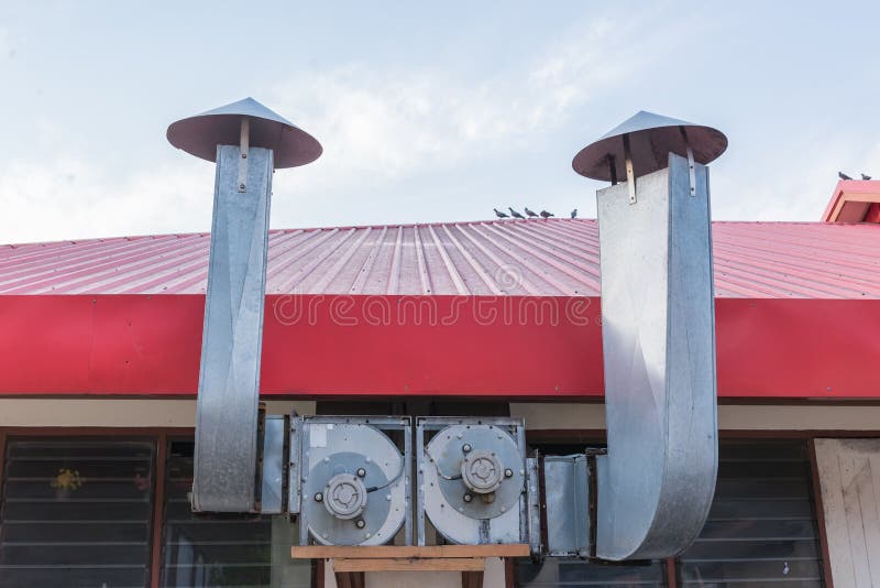 Chimney or Smokestack for Smoke Out from Kitchen Stock Photo - Image of ...