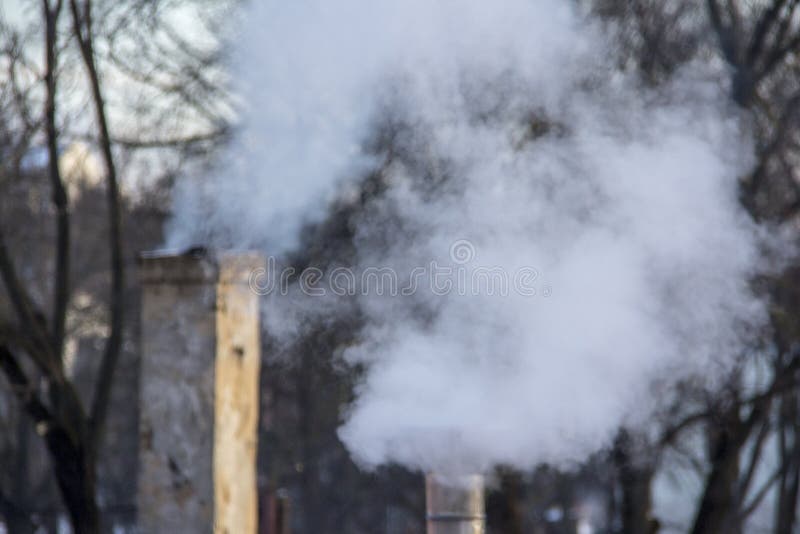 Chimney Smoking Stack. Air Pollution and Climate Change Theme Stock ...