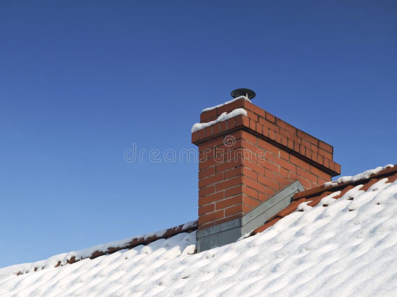 Brick Chimney stock image. Image of architecture, roof - 13906235