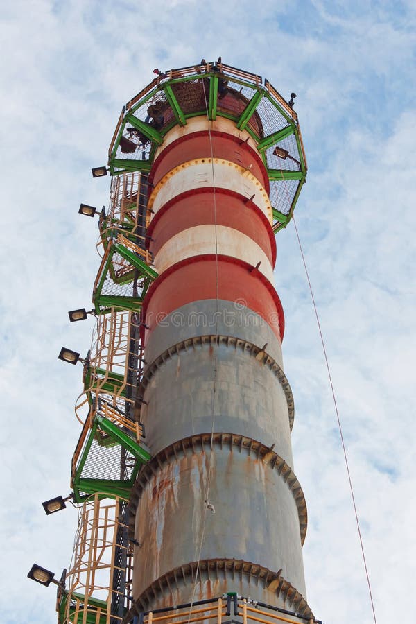 Chimney stack inspection stock photo. Image of industry - 36726880
