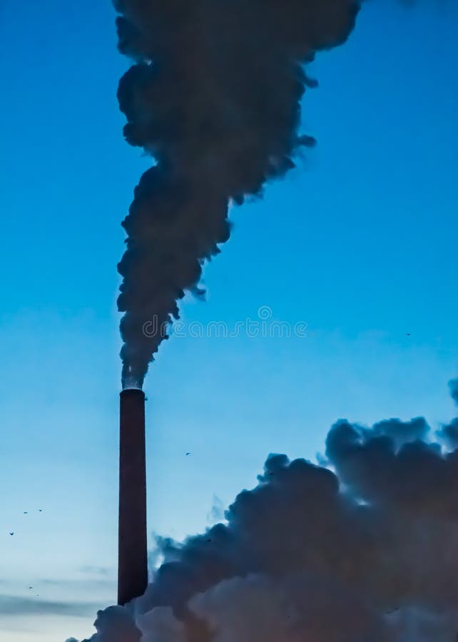 Chimney Stack Smoke Vapour All Reaching for the Sky Stock Image - Image ...