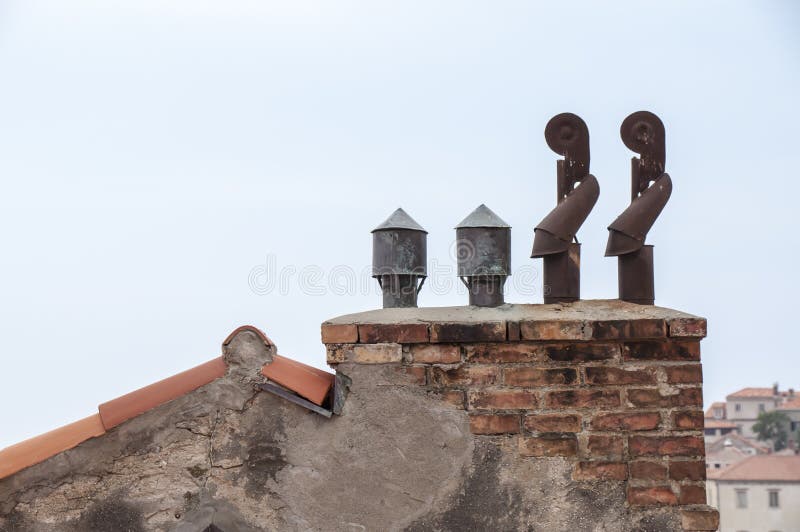 Chimney Stacks on Victorian Terrace Stock Image - Image of residential ...