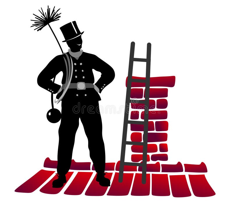 Chimney Sweeper Cleaner Worker Cartoon Stock Vector - Illustration of ...