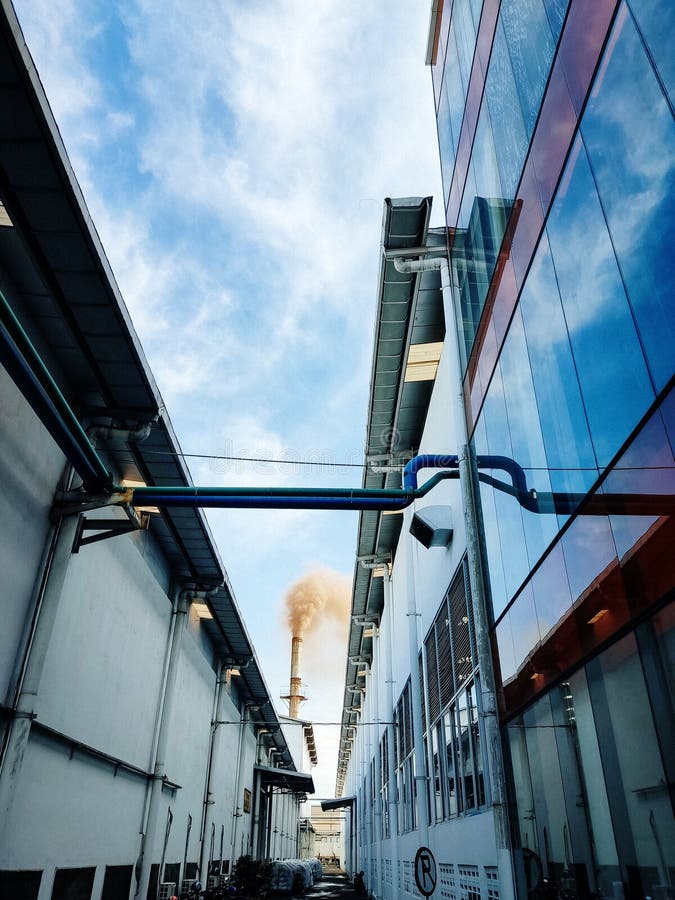 A Chimney in a Textile Factory Stock Image - Image of factory ...