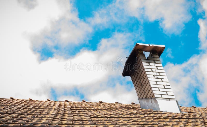 Chimney stock photo. Image of stone, pipe, building, black - 74600134