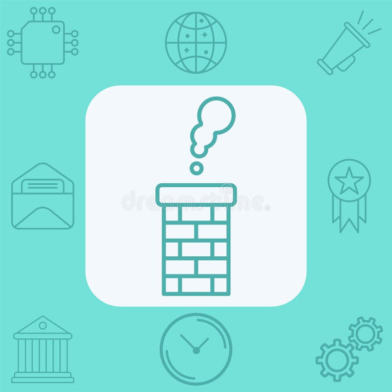 Chimney Vector Icon Sign Symbol Stock Vector - Illustration of ...