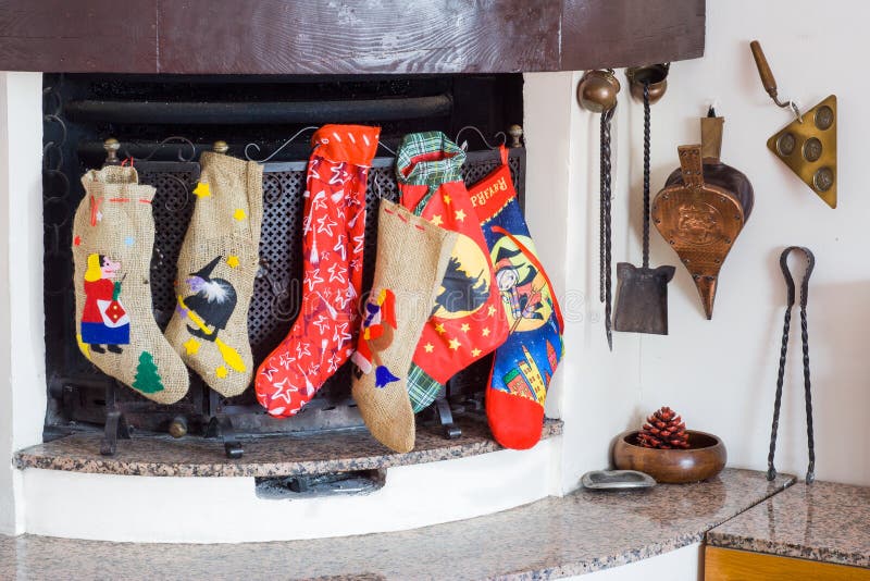 Chimney Witch Socks in Ephiphany Stock Image - Image of celebration ...