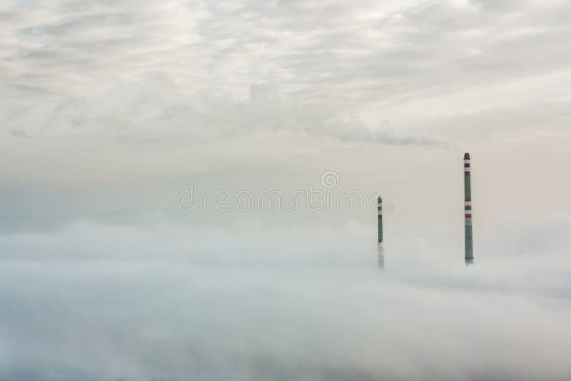 Chimneys and clouds stock photo. Image of climate, fuel - 39526322