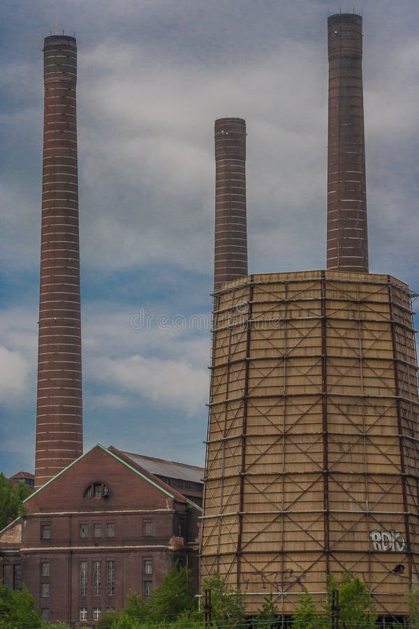 Chimneys stock photo. Image of tower, electricity, chimney - 55080610