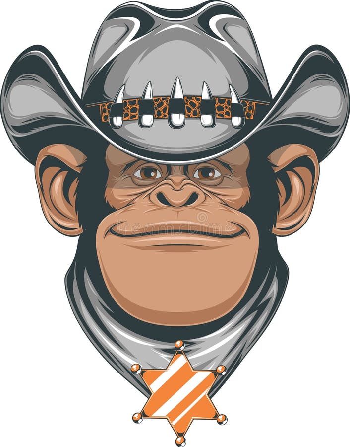 Cowboy Chimpanzee Stock Illustrations – 45 Cowboy Chimpanzee Stock ...