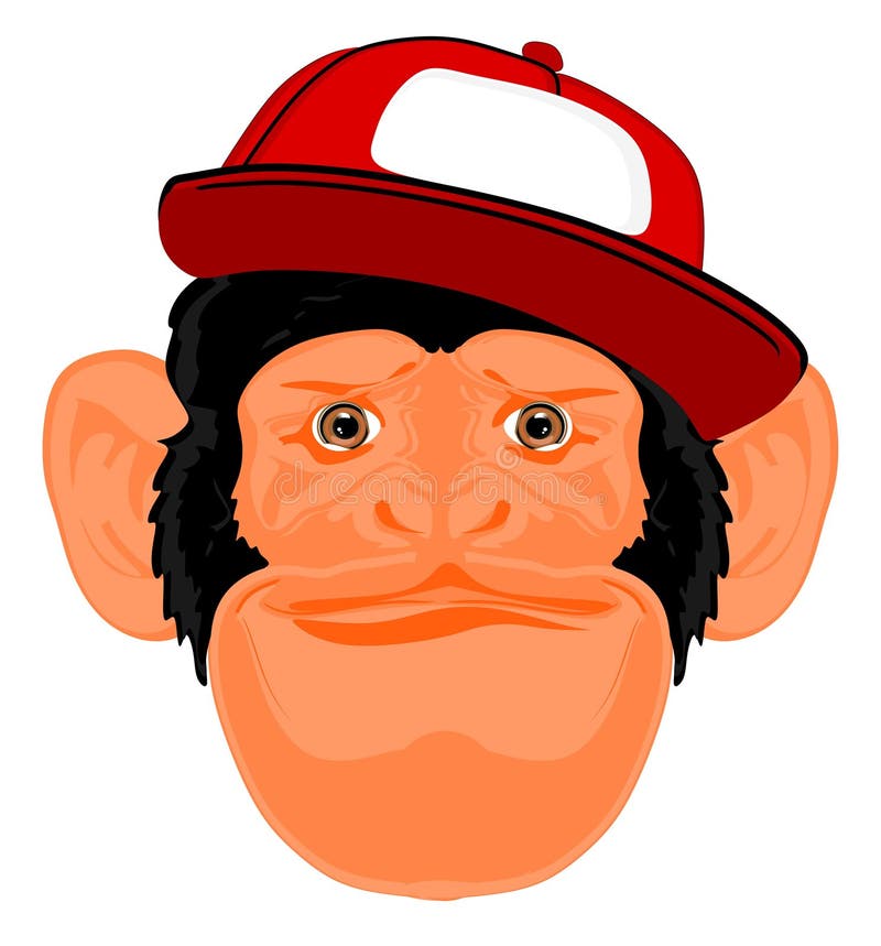 Monkey face cartoon stock illustration. Illustration of macaque - 230657332