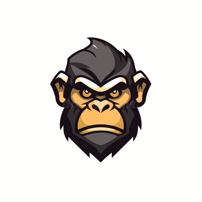 Chimpanzee Mascot Logo Template Vector Icon Illustration Design Stock ...