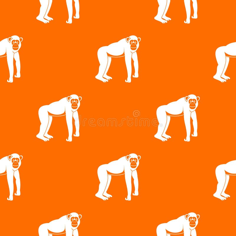 Chimpanzee Pattern Seamless Stock Vector - Illustration of friendly ...
