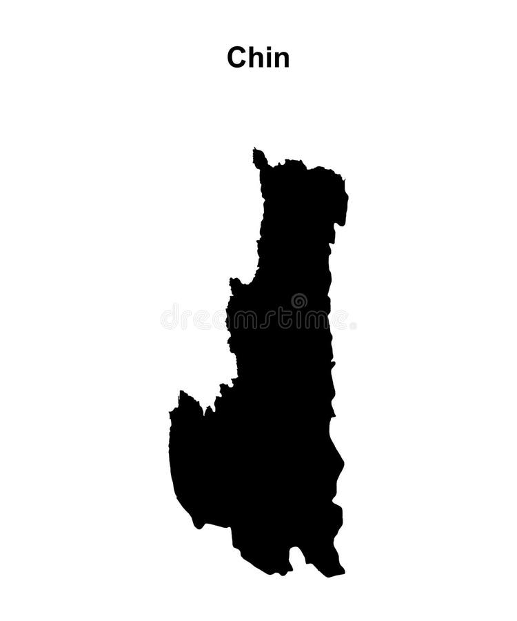 Chin outline map stock vector. Illustration of template - 360612355