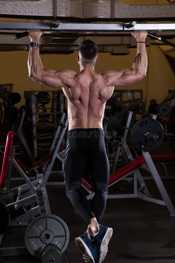 Chin-Ups Workout in the Gym Stock Image - Image of building, muscle ...