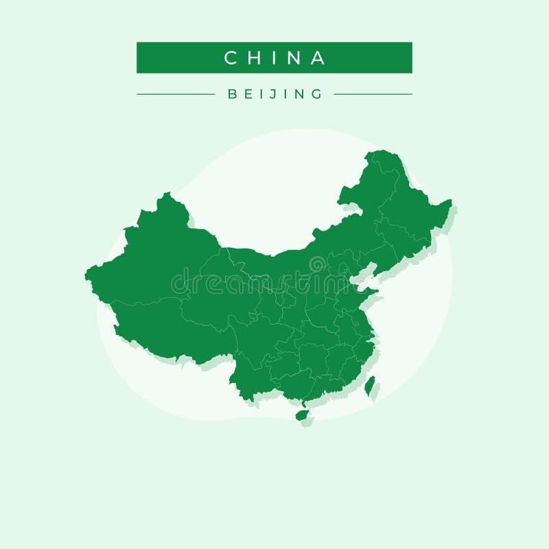 Vector Illustration Vector of China Map China Stock Vector ...