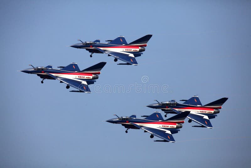 China Air Force J10 Flying in Group Editorial Photography - Image of ...