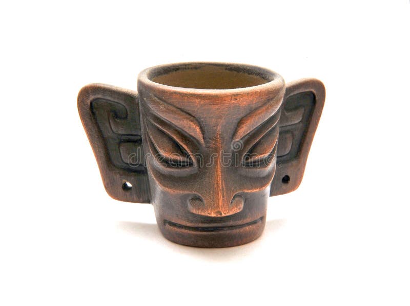 Ancient Chinese Wine Cup Isolated. Stock Photo - Image of wine, relic ...