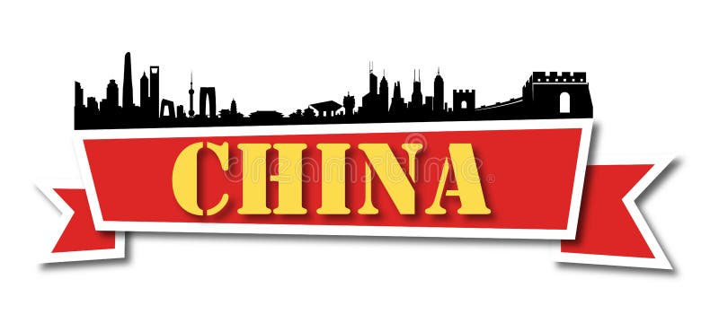 China Banner Skyline stock illustration. Illustration of icon - 35612165